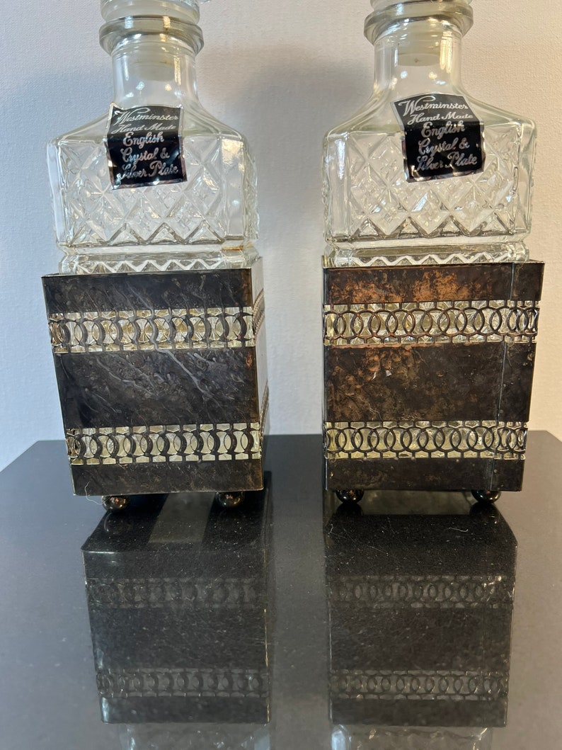 Vintage Westminster Handmade English Decanters - Etsy
