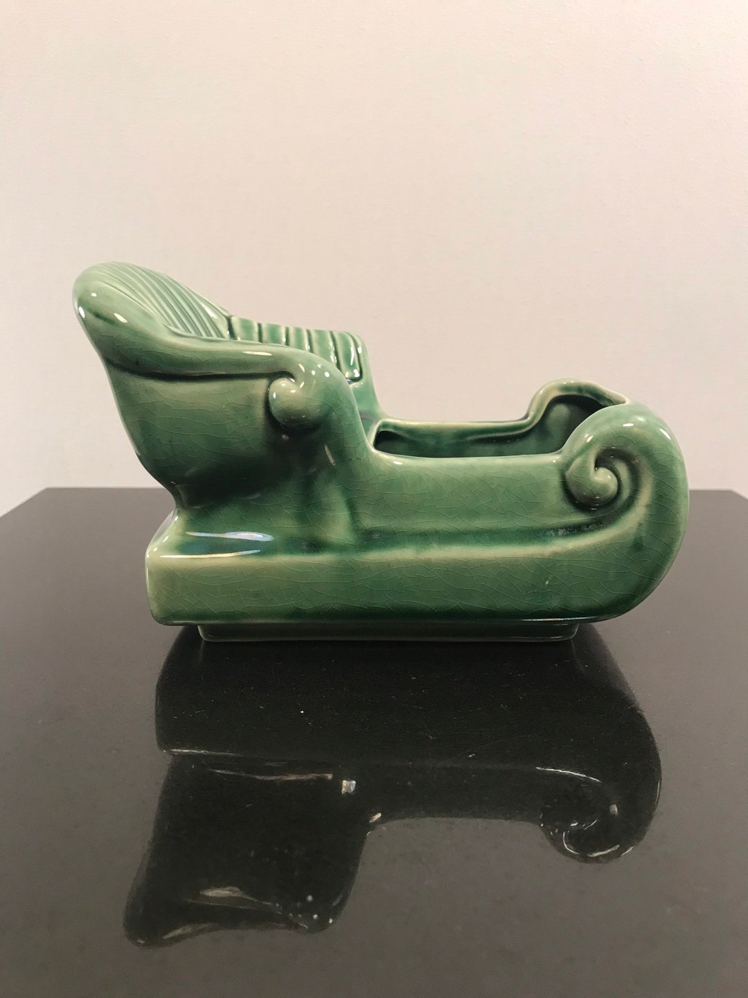 Ceramic Sleigh Planter - Etsy