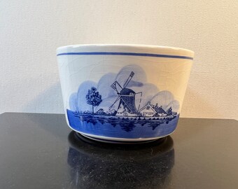 Delft Blauw Handpainted Planter Plant Pot Round Made in Holland - Etsy