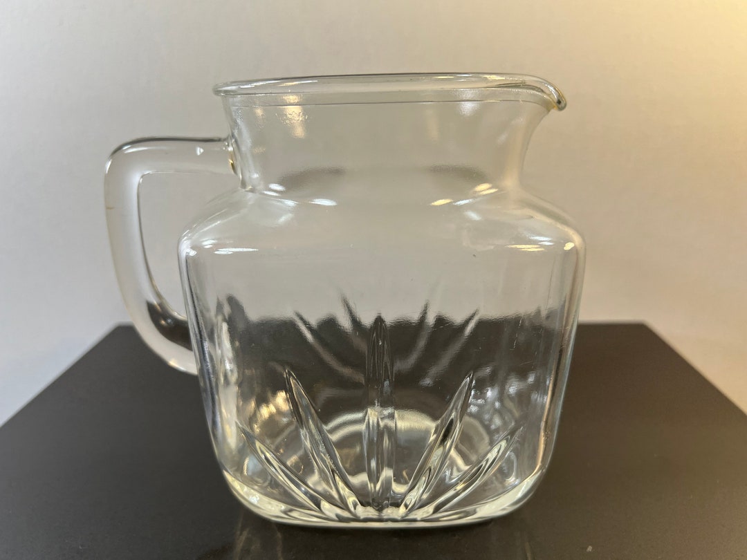 Vintage Small Glass Pitcher - Etsy