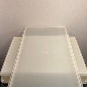 Vintage White Tupperware Container - Etsy