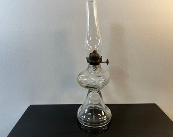 Small Antique Glass Oil Lamp - Etsy
