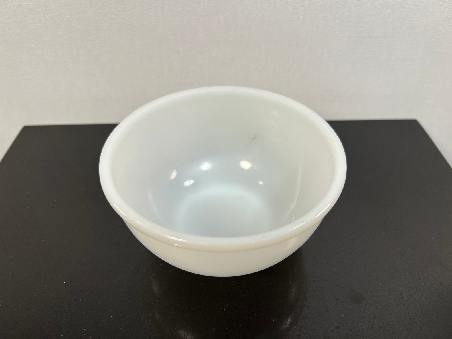 Vintage White Fire King Bowl - Etsy