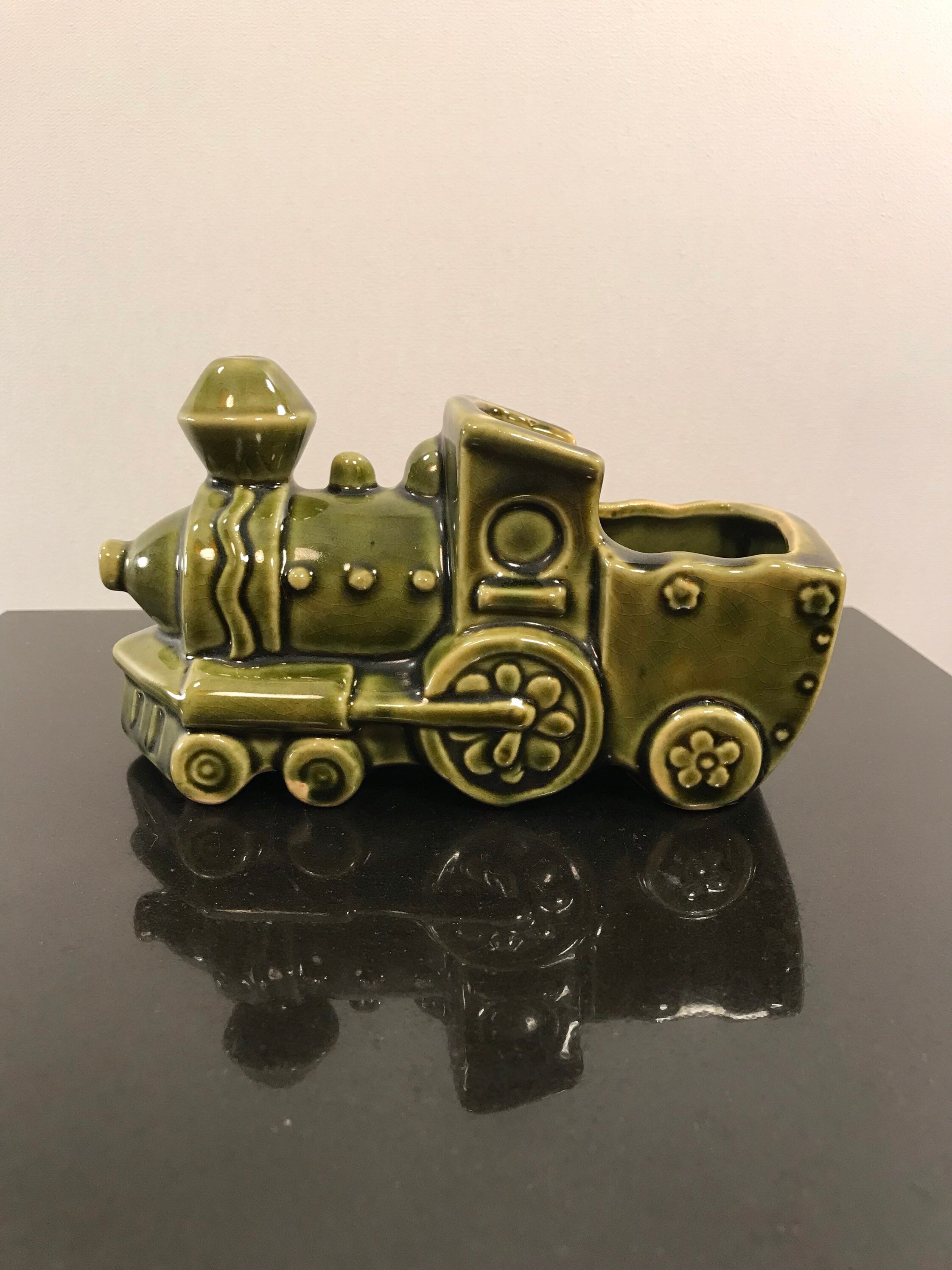 Vintage Ceramic Train Planter - Etsy
