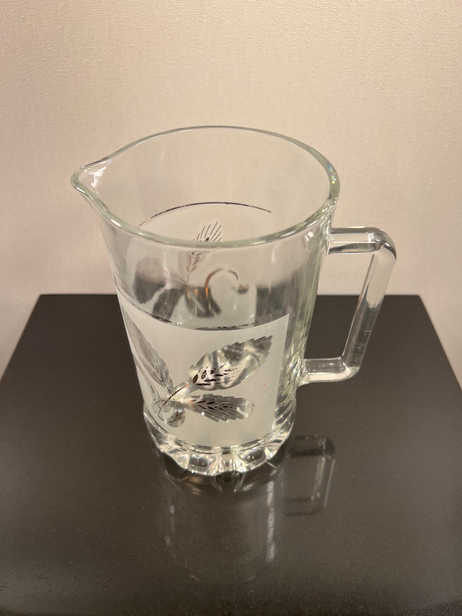 Vintage Italian Glass Pitcher - Etsy