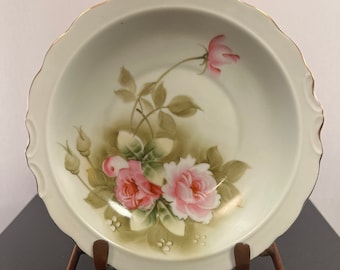 Vintage Lefton China Pedestal Bowl in Harvest Gold Pattern - Etsy