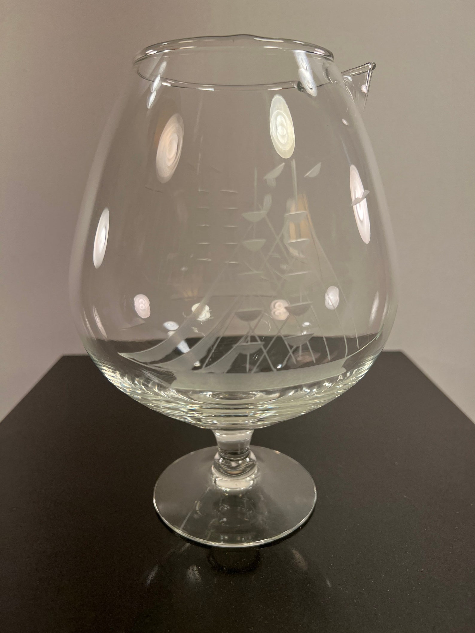 Vintage Large Snifter Glass - Etsy