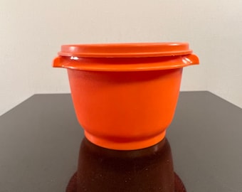 Vintage Orange Tupperware Container - Etsy