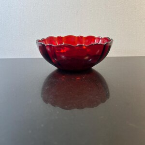 Vintage Ruby Red Arcoroc French Bowl - Etsy
