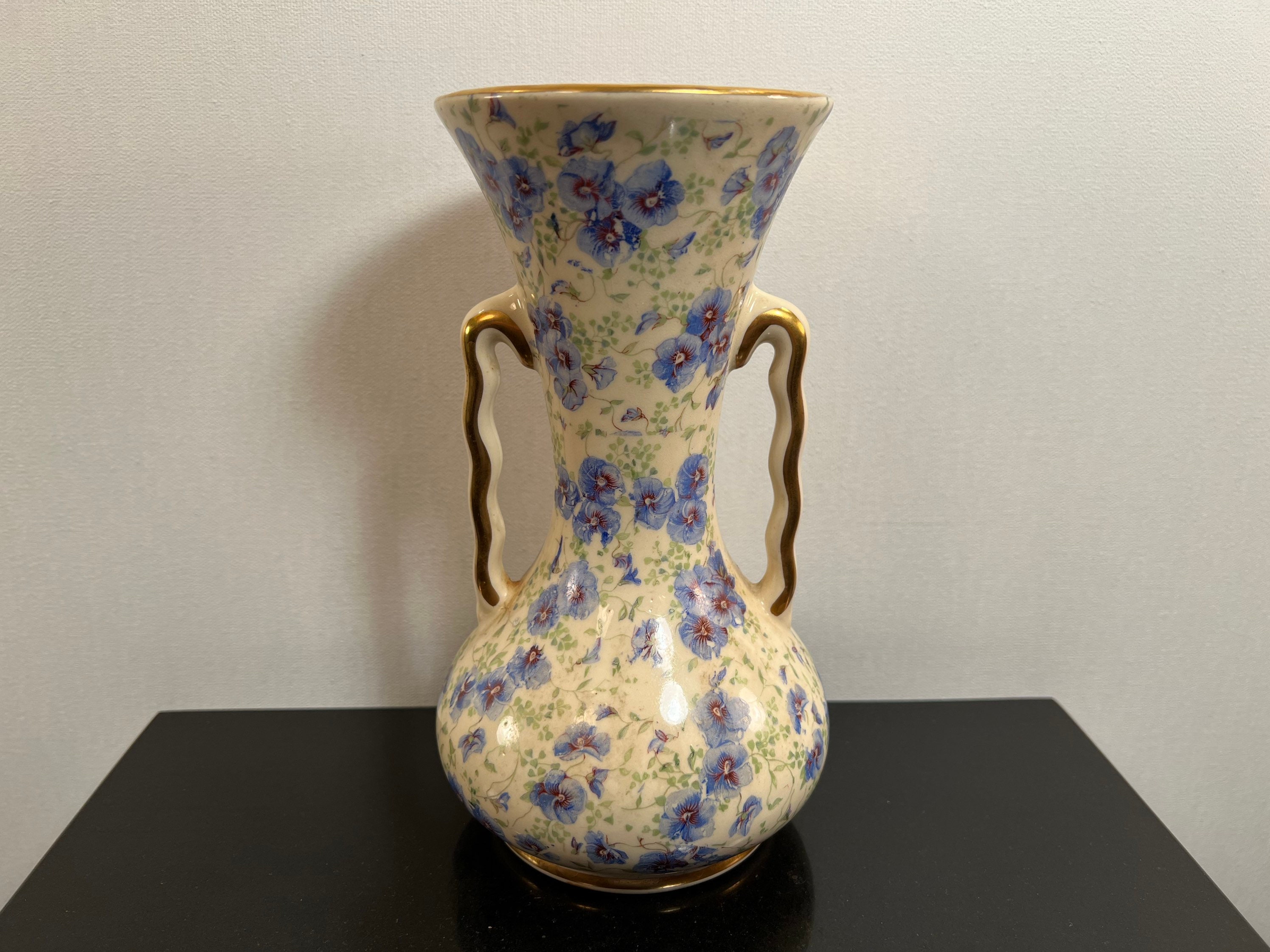 Vintage Porcelain Chintz Style Vase - Etsy