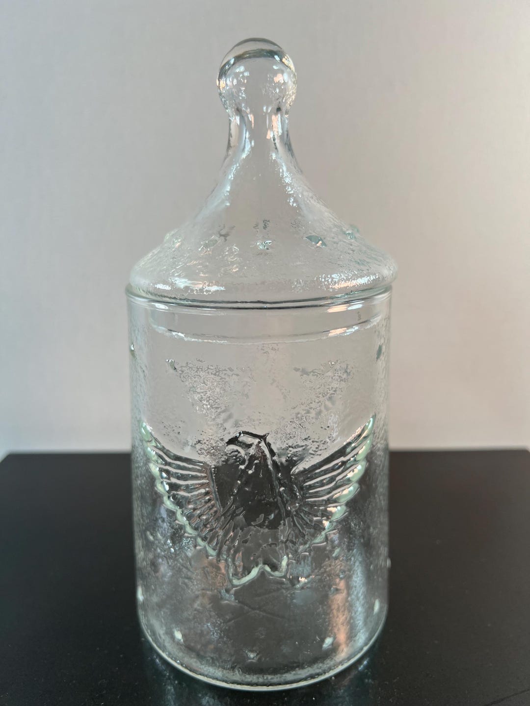 Vintage Glass Eagle Jar - Etsy