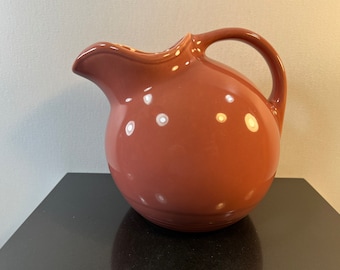 Pink Ceramic Pitcher Vintage Floral Design Artisan Water Pitcher Spring ...