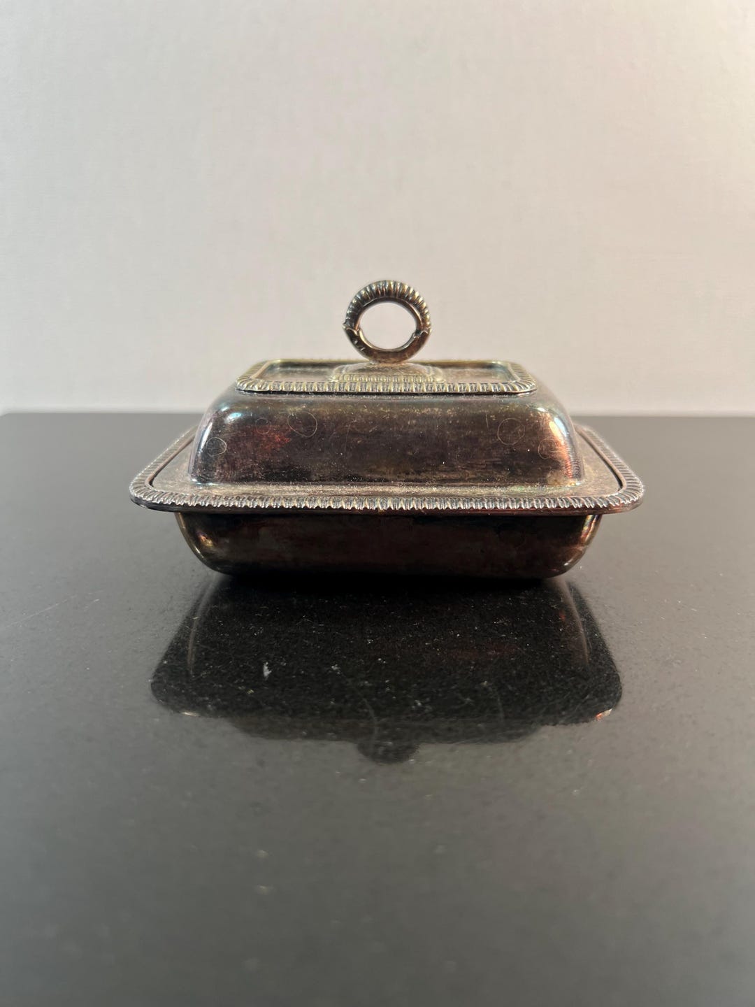 Vintage Small Silver Plate Covered Dish - Etsy
