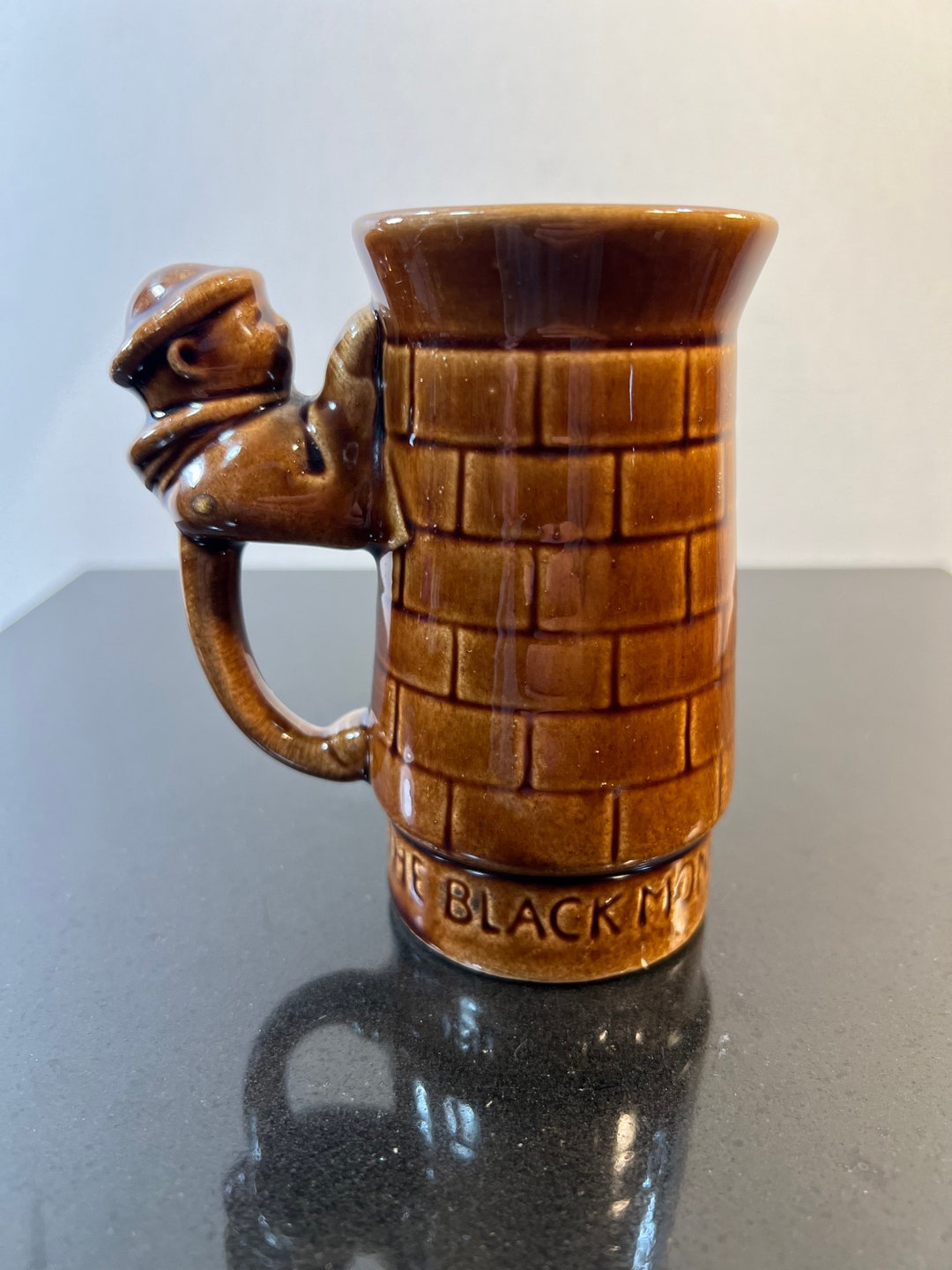 Vintage Black Monk Mug - Etsy