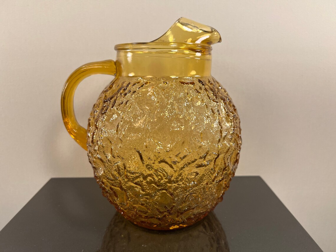 Vintage Anchor Hawking Amber Color Lido Milano Pitcher - Etsy