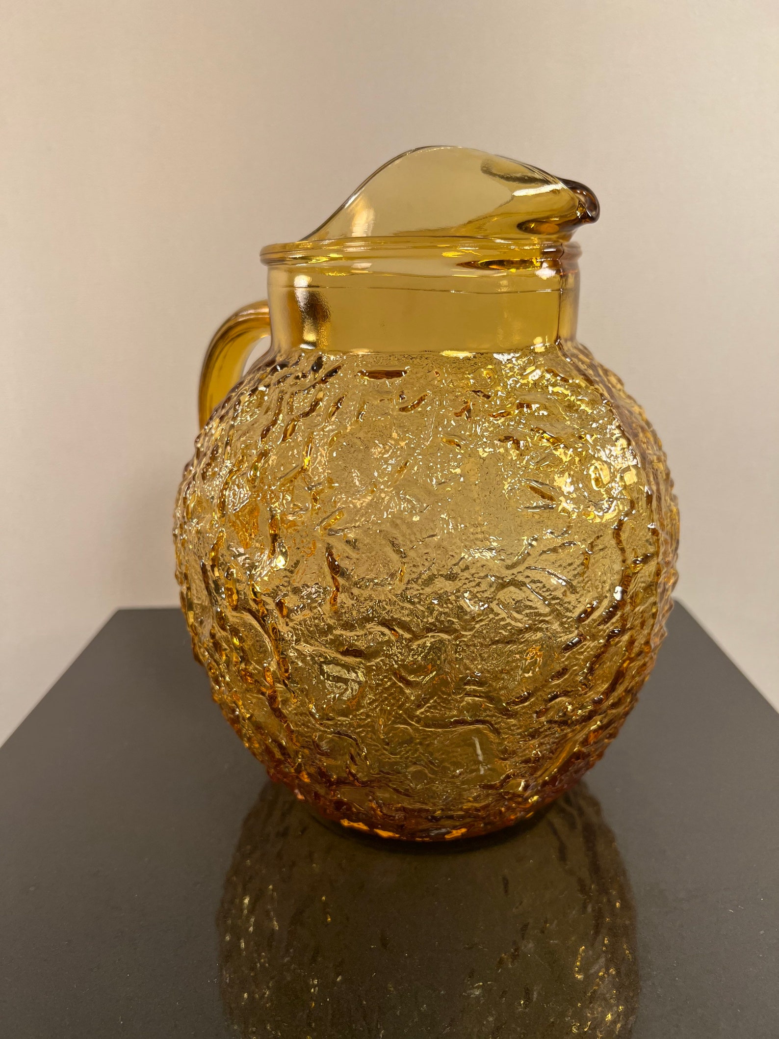 Vintage Anchor Hawking Amber Color Lido Milano Pitcher - Etsy