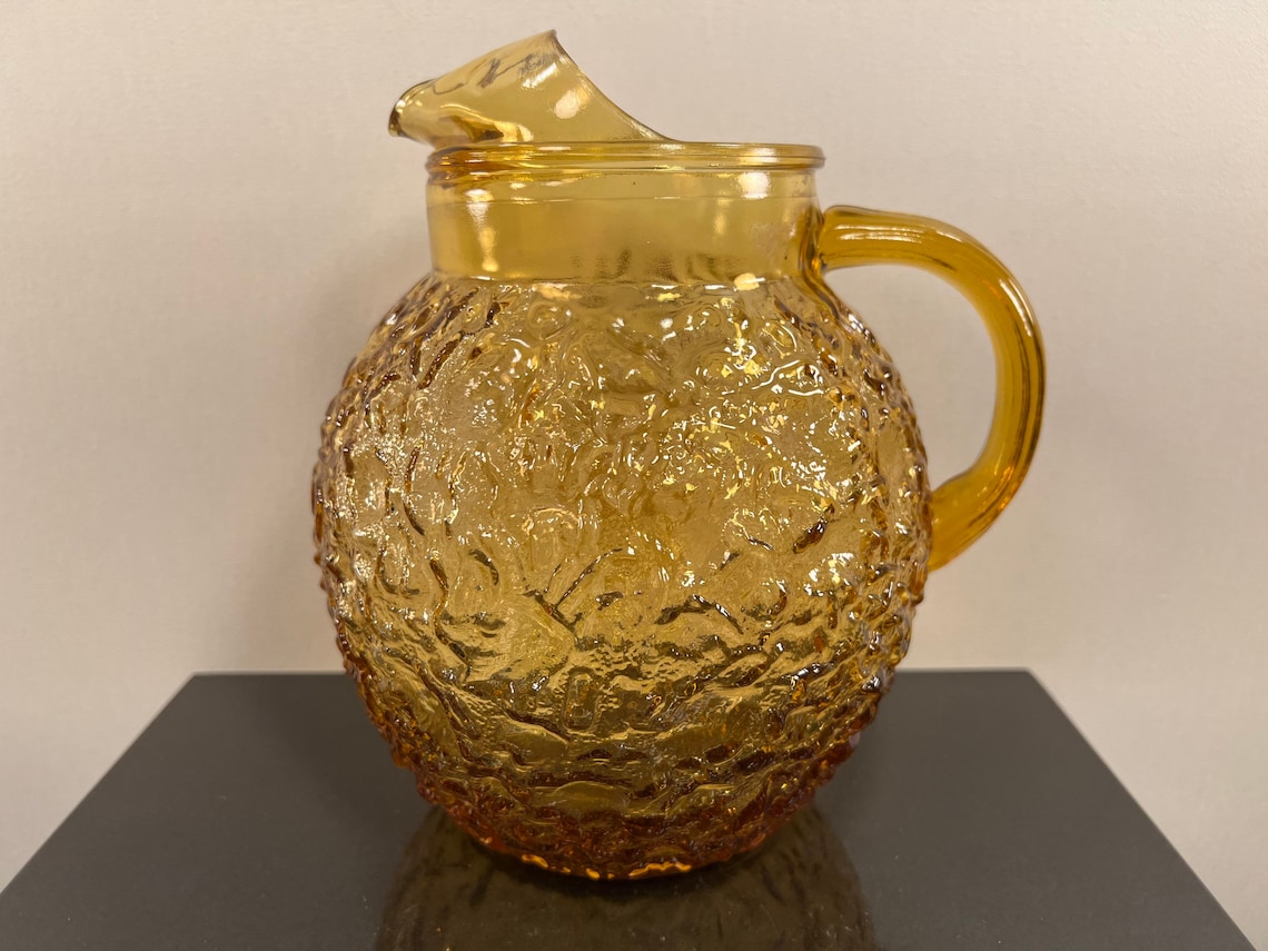 Vintage Anchor Hawking Amber Color Lido Milano Pitcher - Etsy