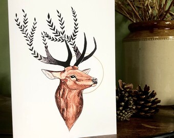 Elk Card | Etsy