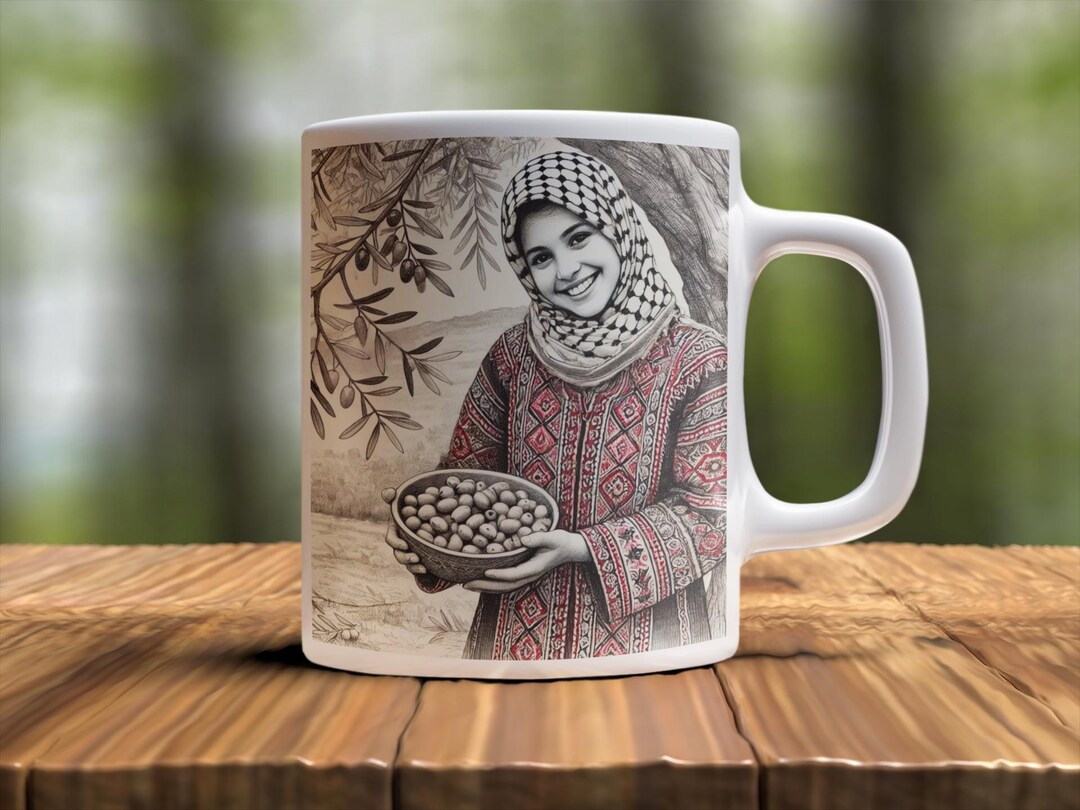 Support Palestine Mug Palestinian Heritage Ceramic Mug Olive Tree ...