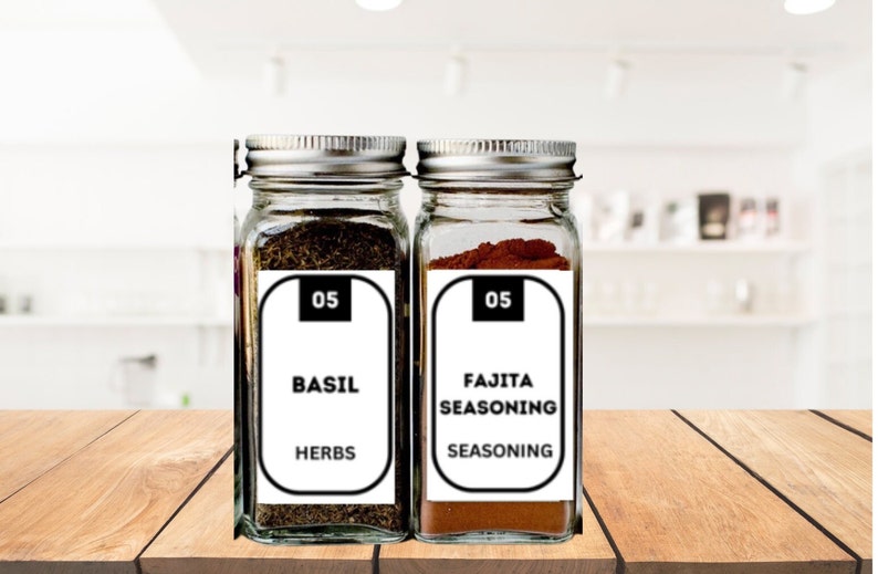 Spice Labels Spice Jar Labels Seasoning Labels Instant Download. Spice ...