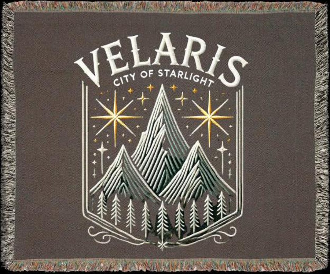 Velaris City of Starlight Woven Cotton Blanket Cozy Fantasy Throw for ...