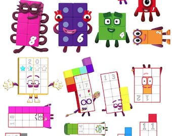 Numberblocks Characters Printable - Etsy