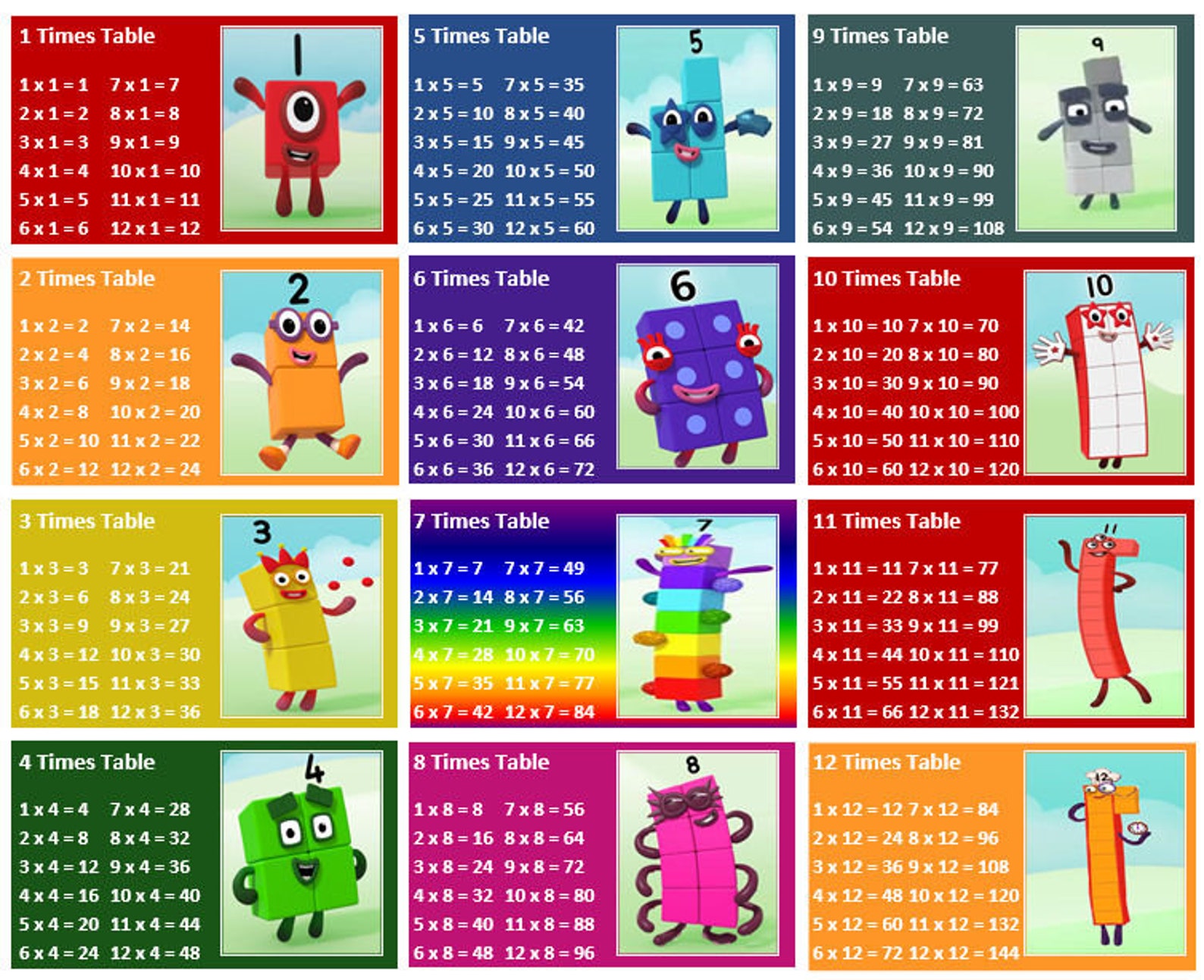 NumberBlocks Printable