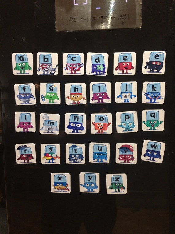 Alphablocks Fridge Magnets Set of 27 New Colourful Design | Etsy
