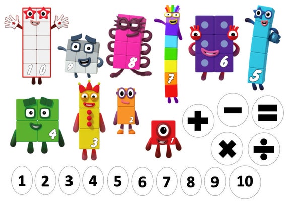 Number Blocks Print and Cut Out Characters Maths Teaching Aid - Etsy ...