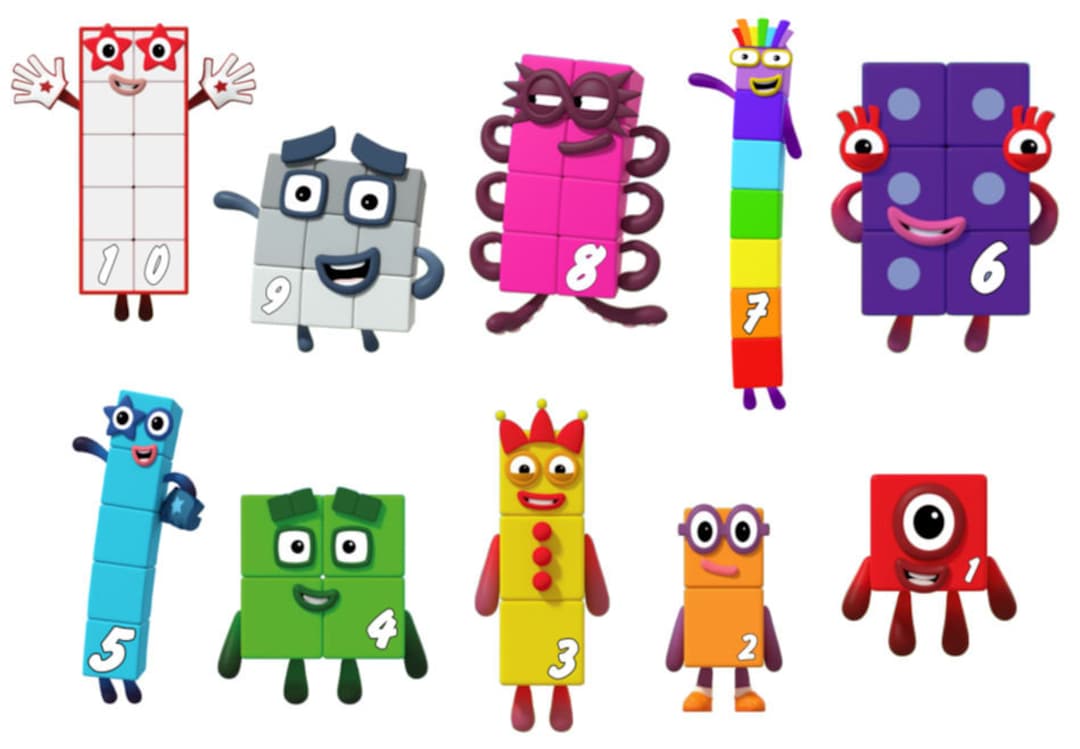 Number Blocks Characters 1-10 & 11-20 Fridge Magnet Sets - Etsy Canada
