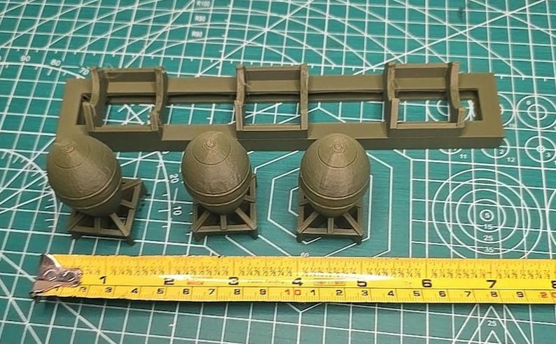 S Scale 1/64 Atomic Bomb / Nuke Freight Load for Rolling Stock Flat Car ...
