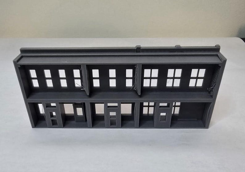 HO Scale Townhouse Storefront Backdrops, Model Railroad Building (2 ...