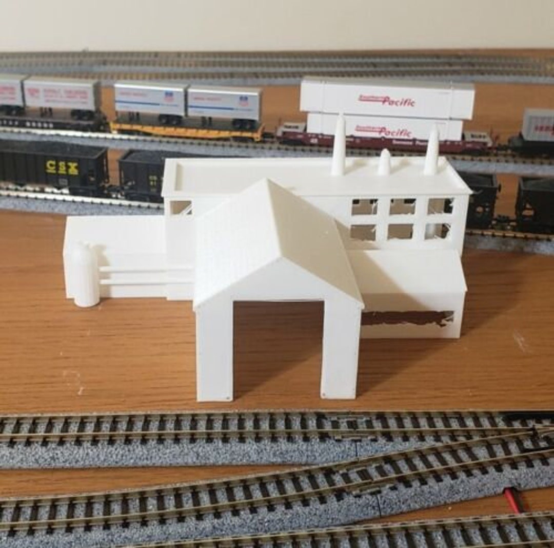 N Scale 1/160 3d Printed Factory Industry Building for Layout FREE ...