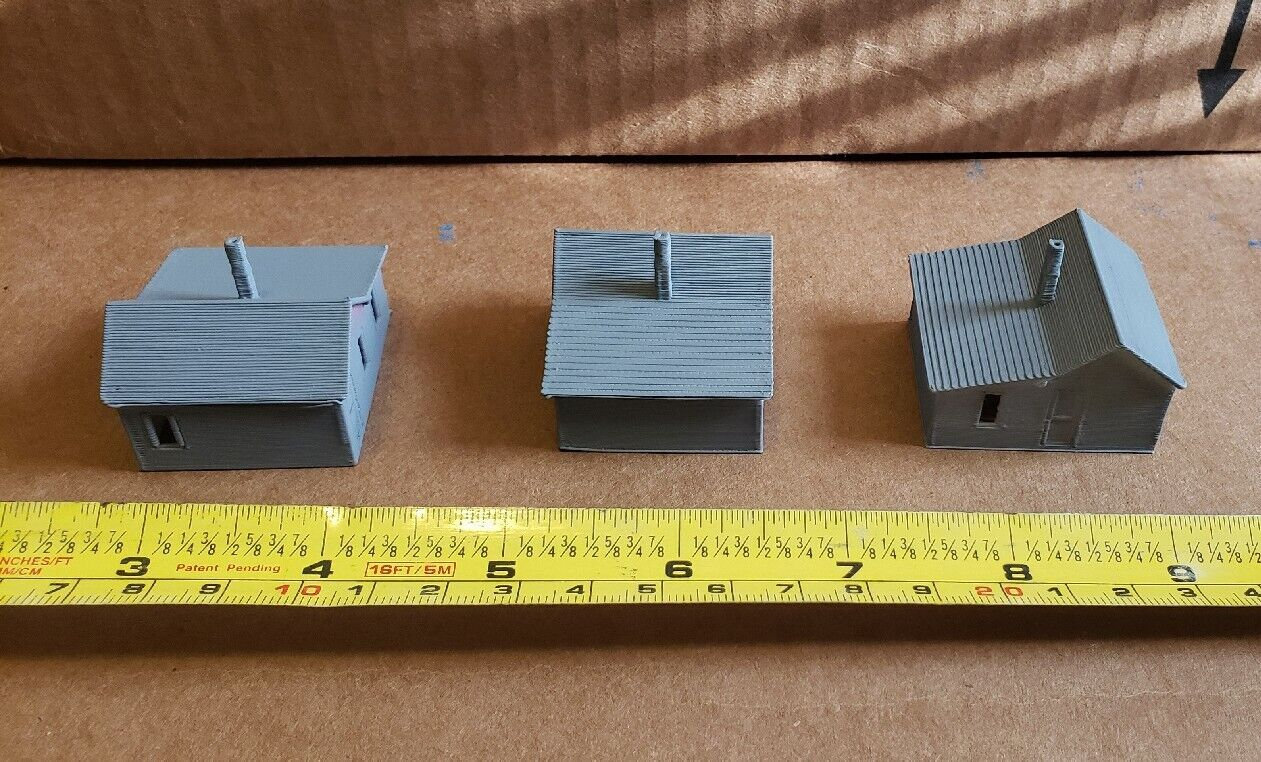 N Scale 1/160 MEGA 9 Pack of company Houses Coal Mining Town Small ...