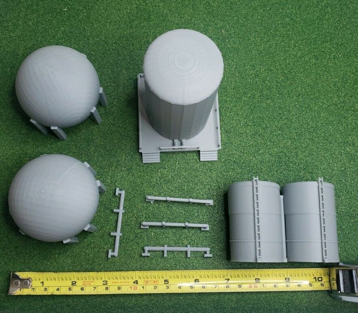 N Scale Oil Refinery Structure – 9-piece Chemical Plant, 1/160 Scale - Etsy