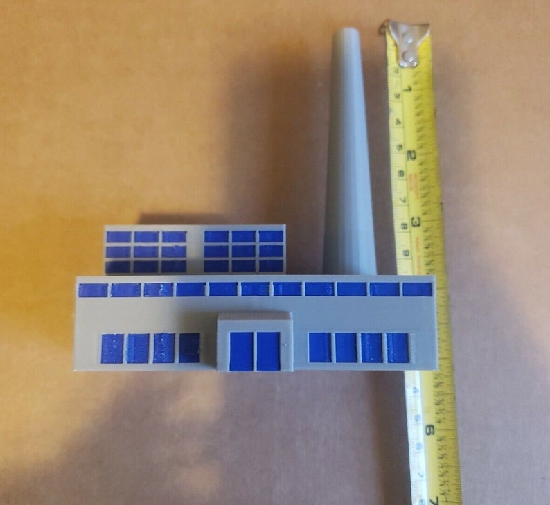 N Scale 1/160 3d Printed Factory/industry Building W Colored Windows ...