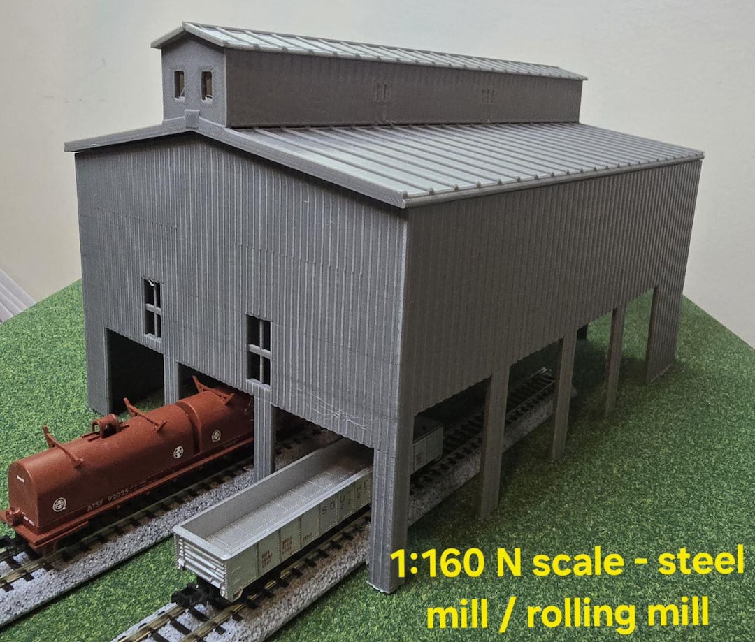 N Scale Steel Rolling Mill Building, 1/160 Scale Model Railroad - Etsy