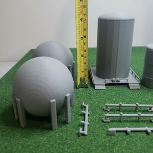 N Scale Oil Refinery Structure – 9-piece Chemical Plant, 1/160 Scale - Etsy