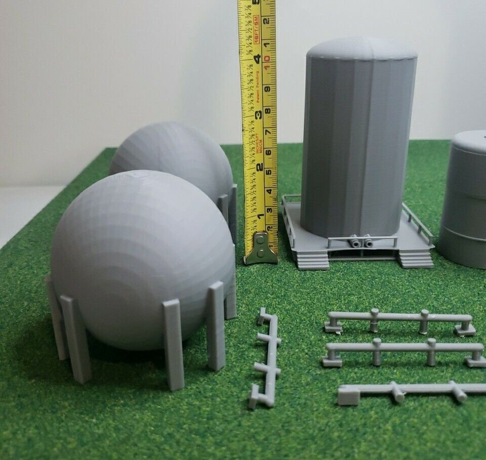 N Scale Oil Refinery Structure – 9-piece Chemical Plant, 1/160 Scale - Etsy