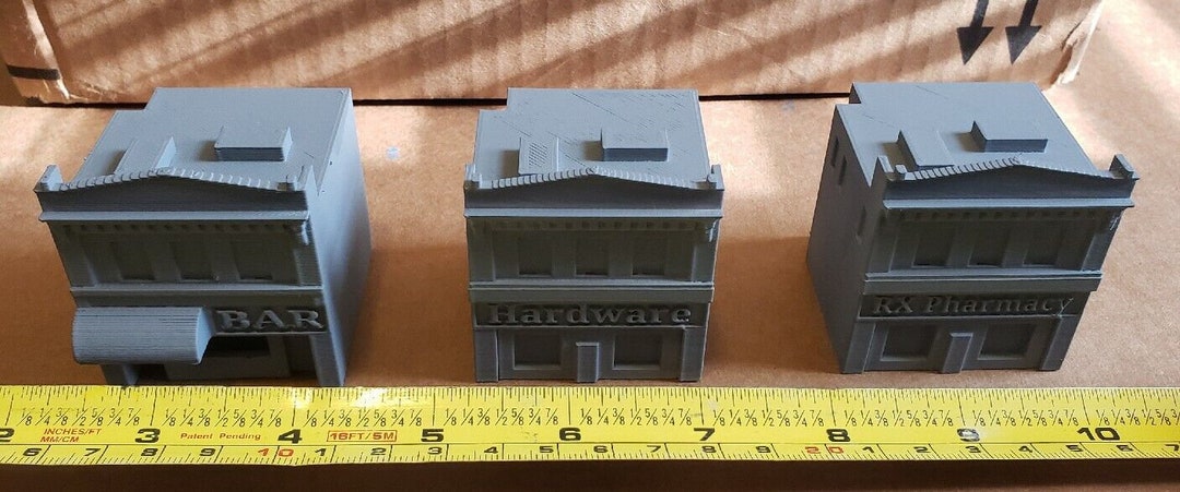 N Scale 1/160 3 Pack Town Buildings 3D Printed Bar Pharmacy - Etsy