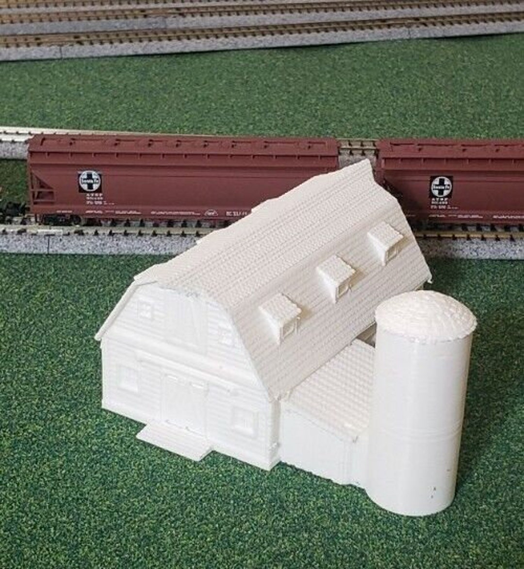N Scale 3D Printed Barn: 1/160 Farm Layout Diorama - Etsy