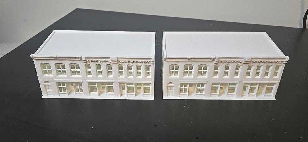 1/87 HO Scale Town Buildings Store Front Town House Apartment Building ...