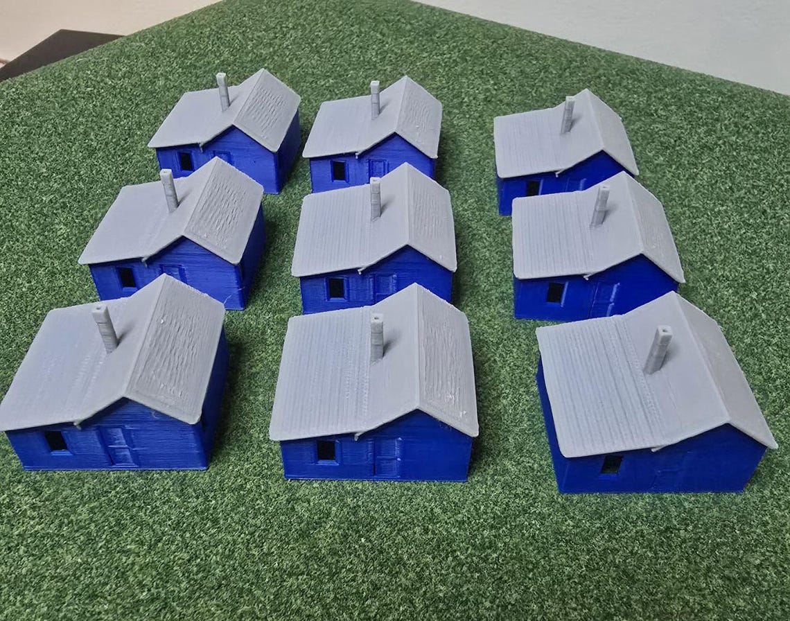N Scale Company Houses (9 Pack), 3D Printed Model Railroad - Etsy