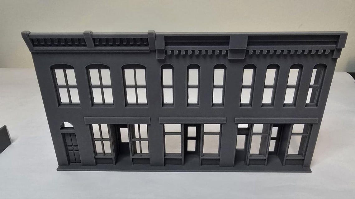 O Scale Town Building Facade – Model Railroad Backdrop, Made in USA - Etsy