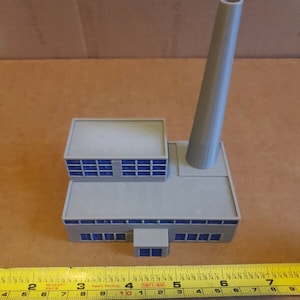 N Scale 1/160 3d Printed Factory/industry Building W Colored Windows ...