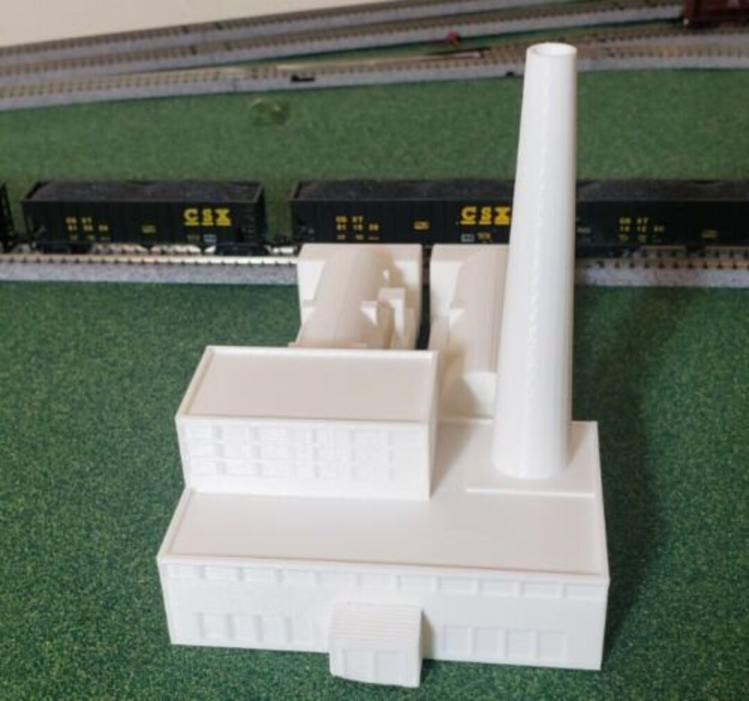 N Scale 1/160 3D Printed Power Plant/factory Great for Layout FREE ...