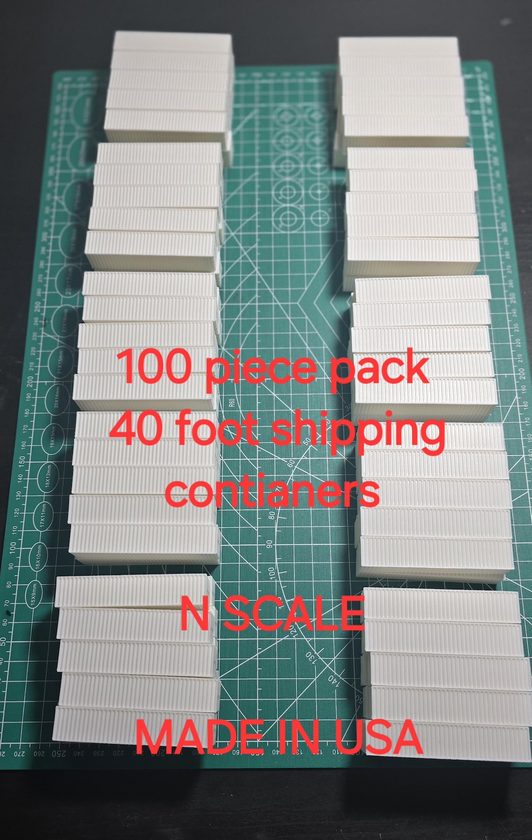 N Scale 40ft Shipping Containers - 100 Pack - White - Etsy