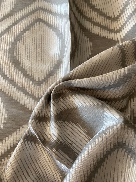Fabric Gray Geometric Patterns Creams Polyester 116x61 Cm - Etsy