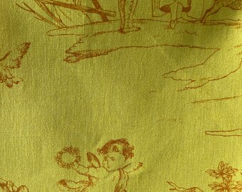 Orange Toile Fabric - Etsy