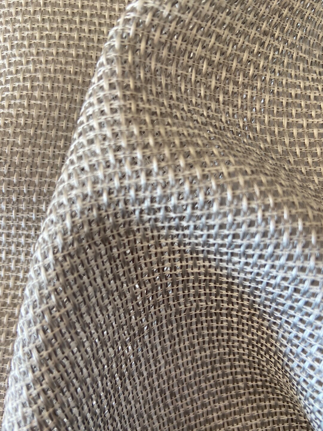 Gray Polyester Voile Fabric, Textured Gray Sheer Fabric, Upholstery ...